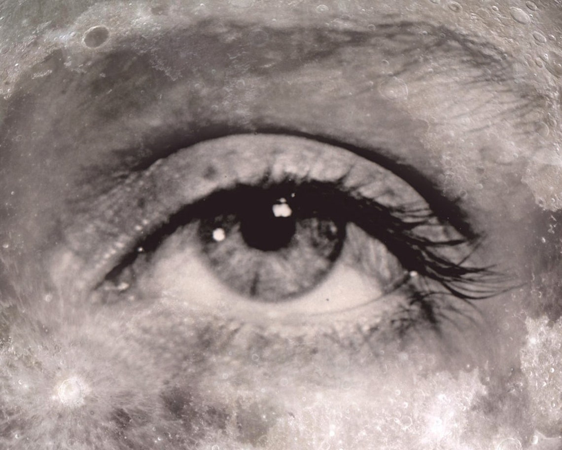 Luna Art Print Full Moon Photograph All Seeing Eye - Etsy