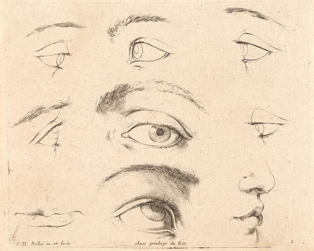 Antique Eyes Art Print, Italian Masters Print, Sketch Drawing Art Print ...