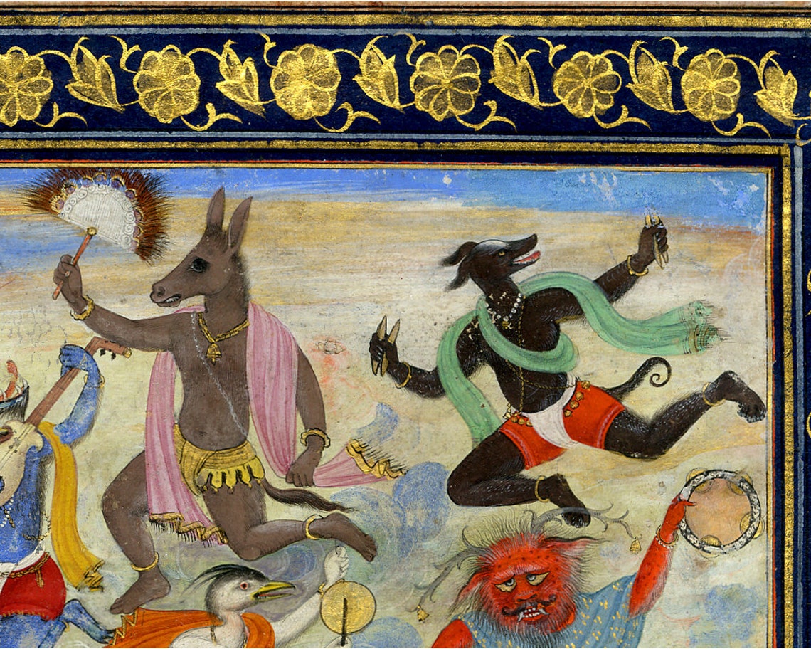 Medieval Demons Painting Evil Spirits Art Print Indian - Etsy