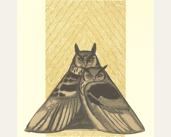 Vintage Owl Art Prints