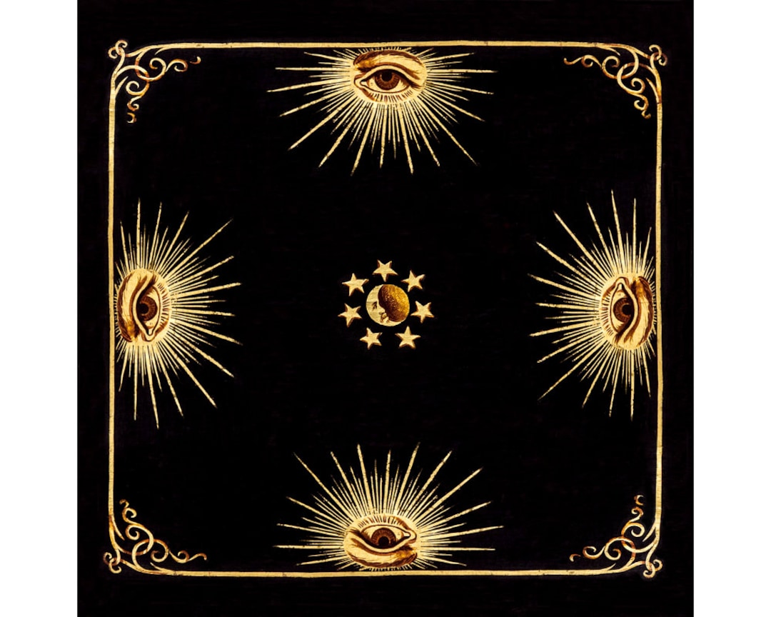 The Diviners, All-seeing Eye Art Print, Crescent Moon, Stars, Celestial ...