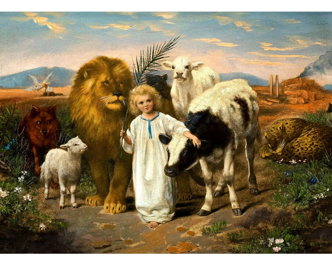 Peace by William Strutt, and a Little Child Shall Lead Them, Kitsch ...