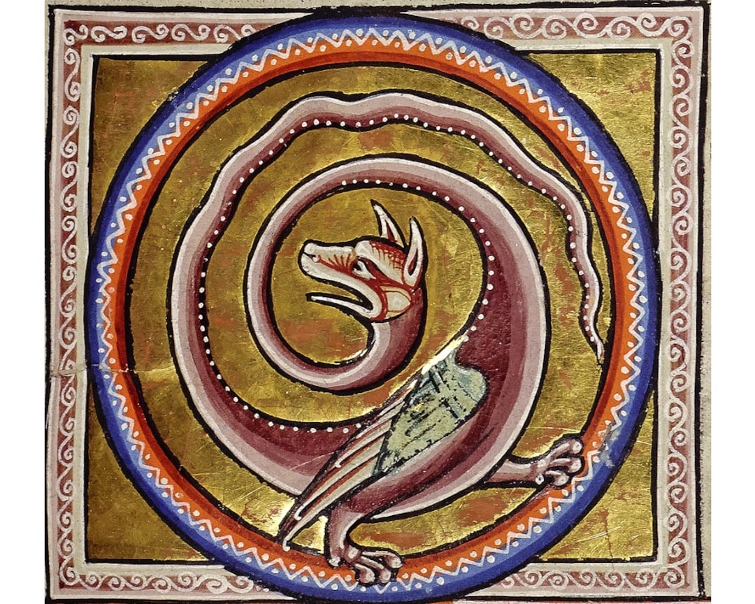 Medieval Bestiary Art Print, Aberdeen Bestiary, Illuminated Manuscript ...
