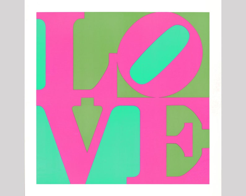 Retro LOVE Art Print MORE COLORS Vintage Sixties Poster - Etsy