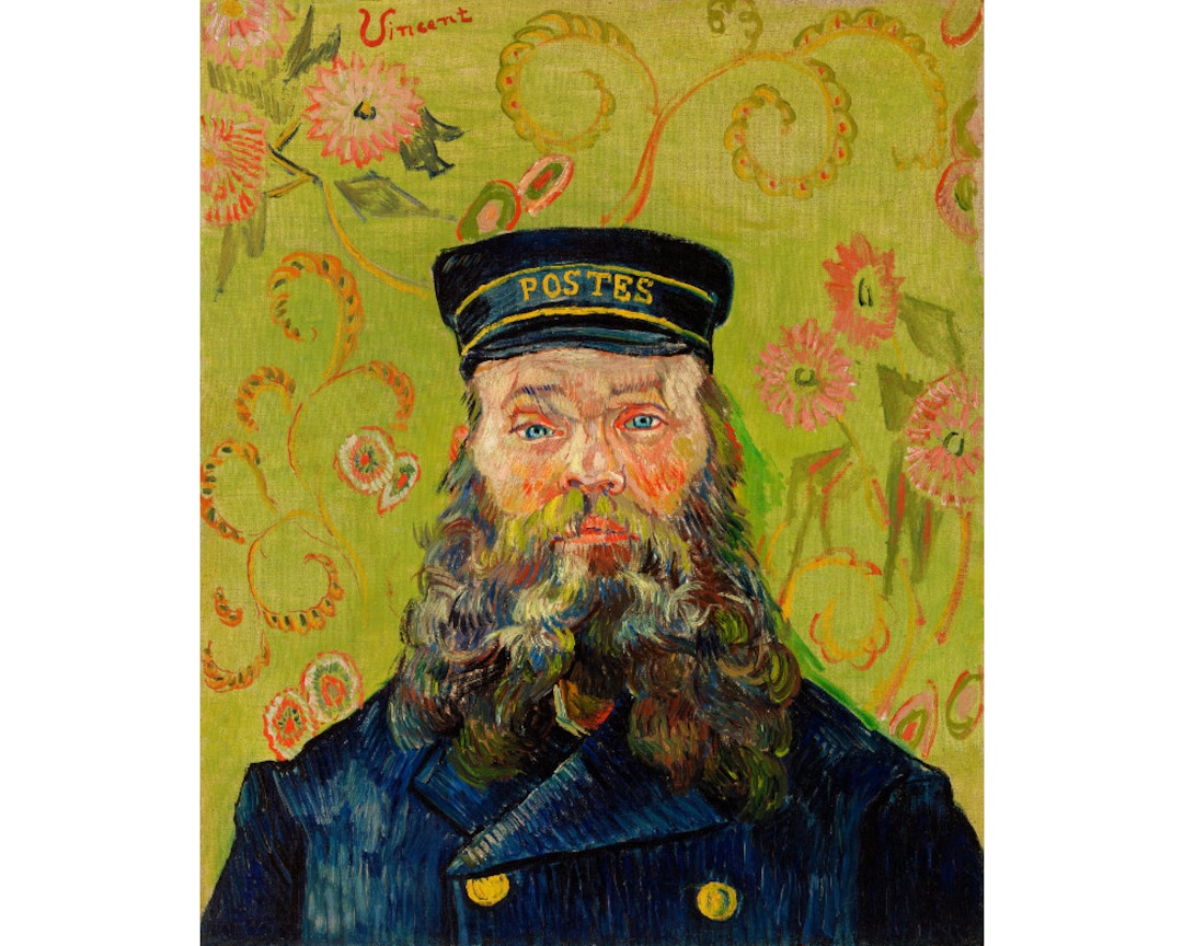 The Postman, Vincent Van Gogh Art Print, Male Portrait, Bearded Man ...