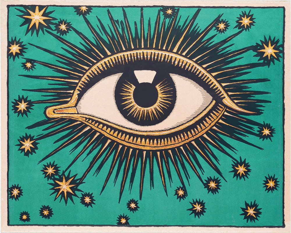 All Seeing Eye Art Print Stars Wall Art Celestial Decor Eye | Etsy