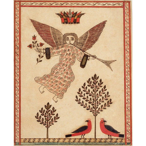 Folk Art Angel - Etsy