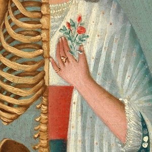 Life and Death Antique Oil Painting, Vintage Memento Mori Art Print ...