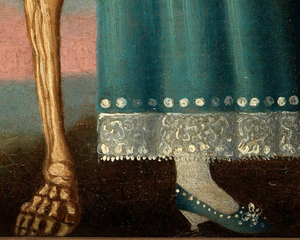 Life and Death Antique Oil Painting, Vintage Memento Mori Art Print ...