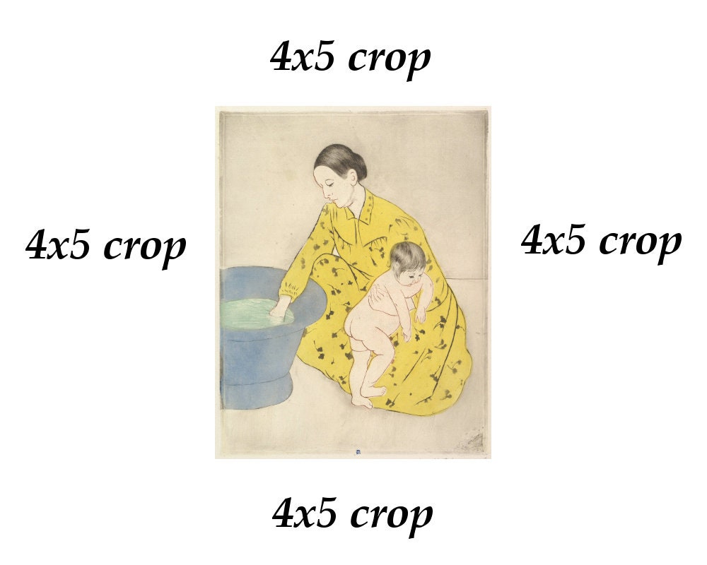 The Bath, Mary Cassatt Art Print, Mother and Child Painting, Vintage ...