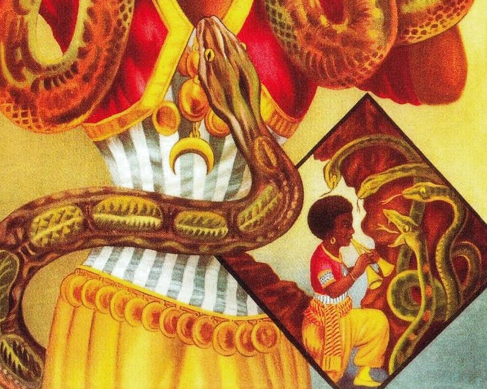 Mami Wata Art Print, African Snake Goddess, Water Spirit, Vintage ...