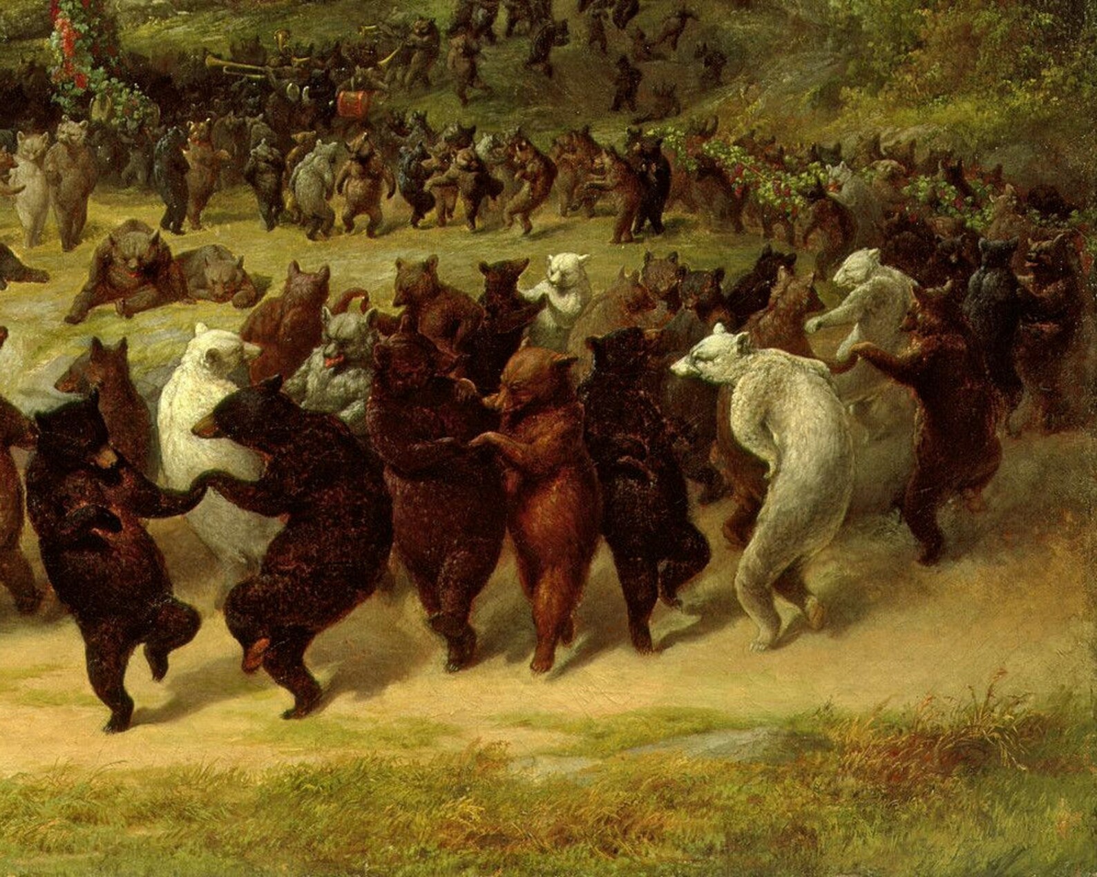 The Bear Dance Painting, William Holbrook Beard, Dancing Bears Art ...