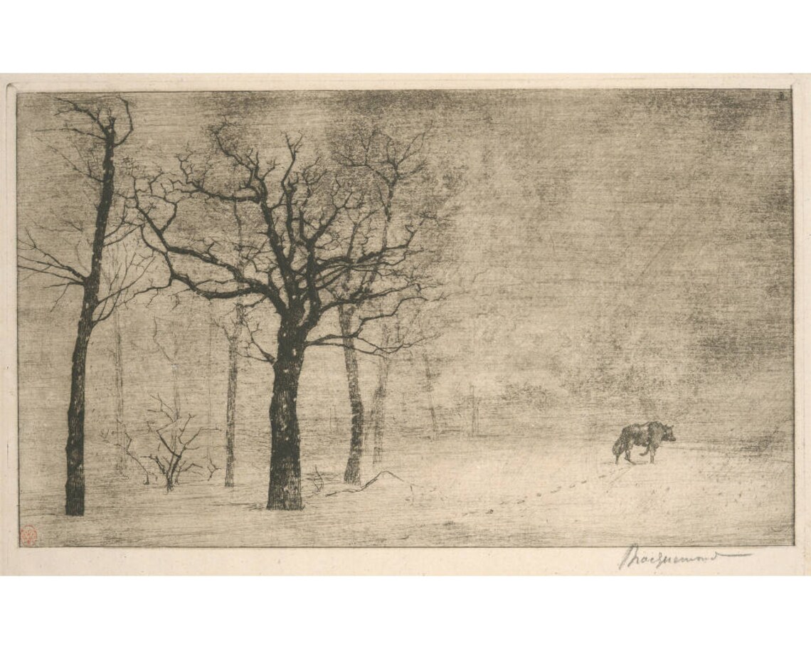 Lone Wolf Art Print Wildlife Wall Art Wolf Drawing Antique - Etsy