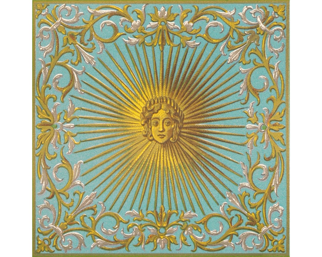 Antique Sun Art Print, Aurora Goddess Wall Art, Baroque, Rococo ...