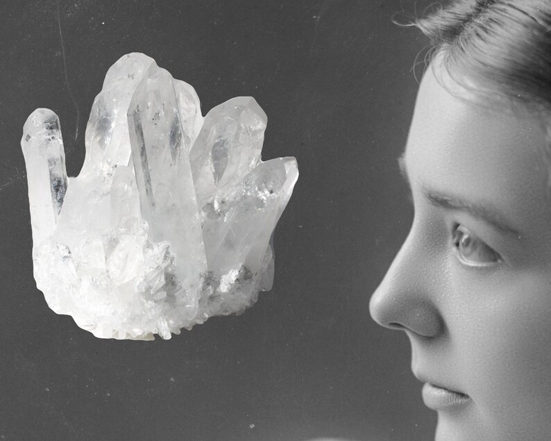 Crystallized, Portrait of a Woman With a Crystal Art Print, Surreal ...
