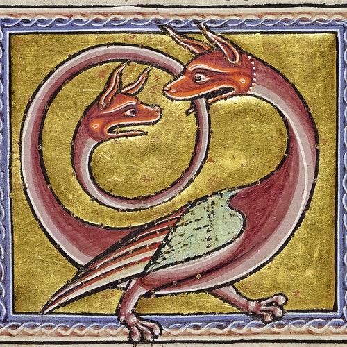 Medieval Bestiary Art Print Aberdeen Bestiary Illuminated - Etsy Hong Kong