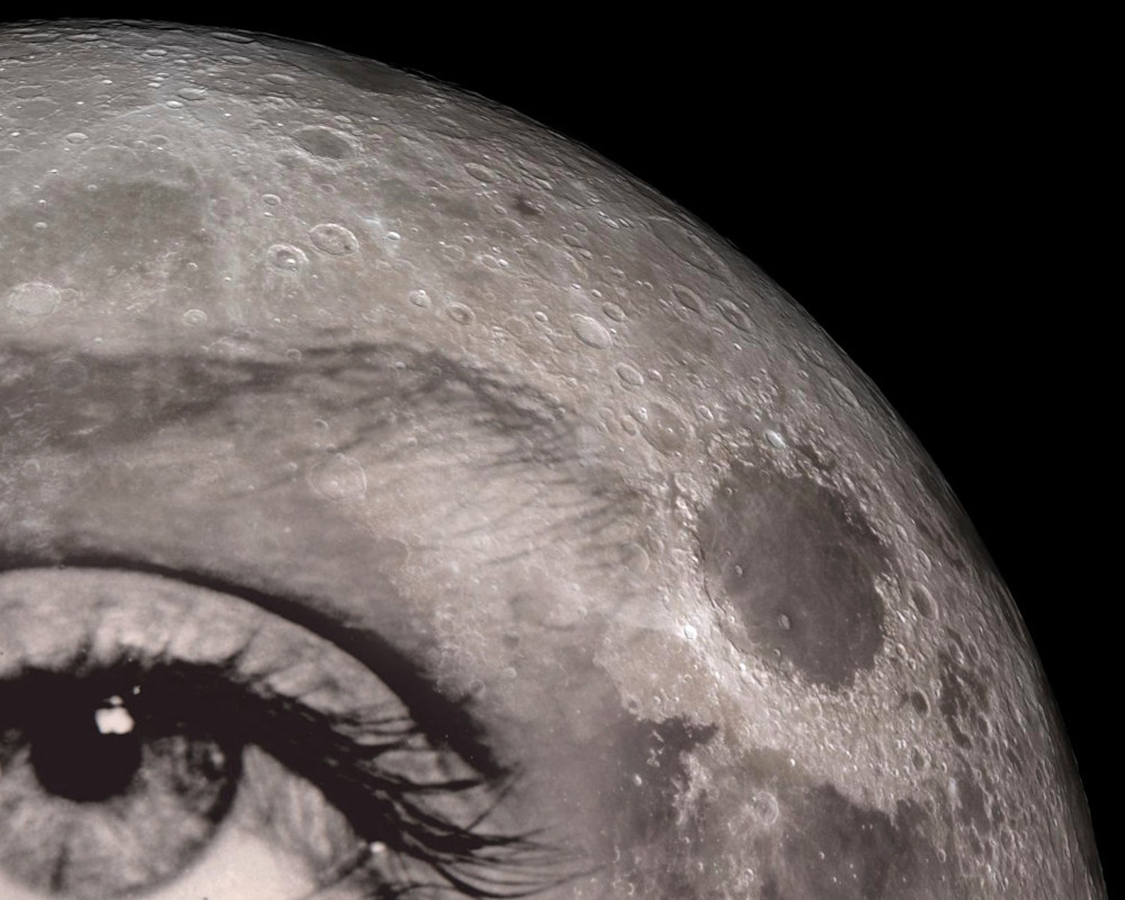 Luna Art Print Full Moon Photograph All Seeing Eye - Etsy