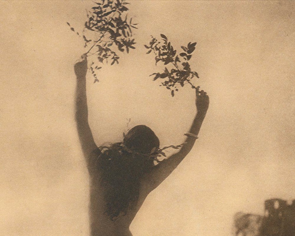 Pagan Nature Goddess Art Print, Vintage Outdoors Natural Woman ...