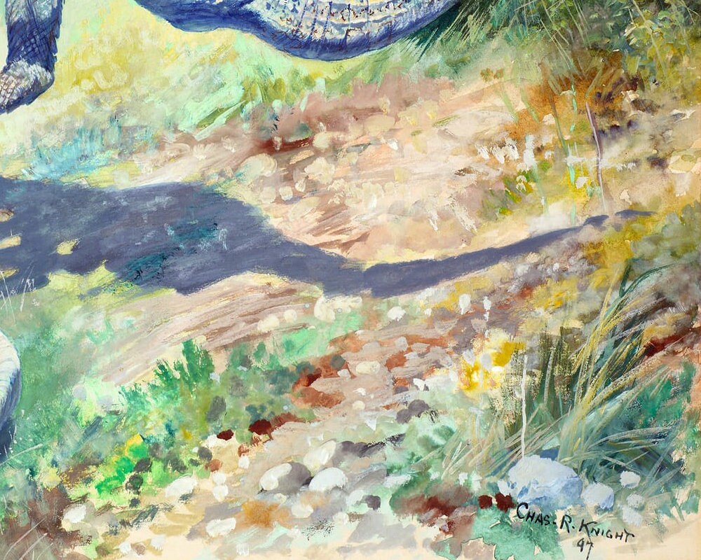 Dinosaurs Art Print Charles R. Knight Painting Vintage - Etsy