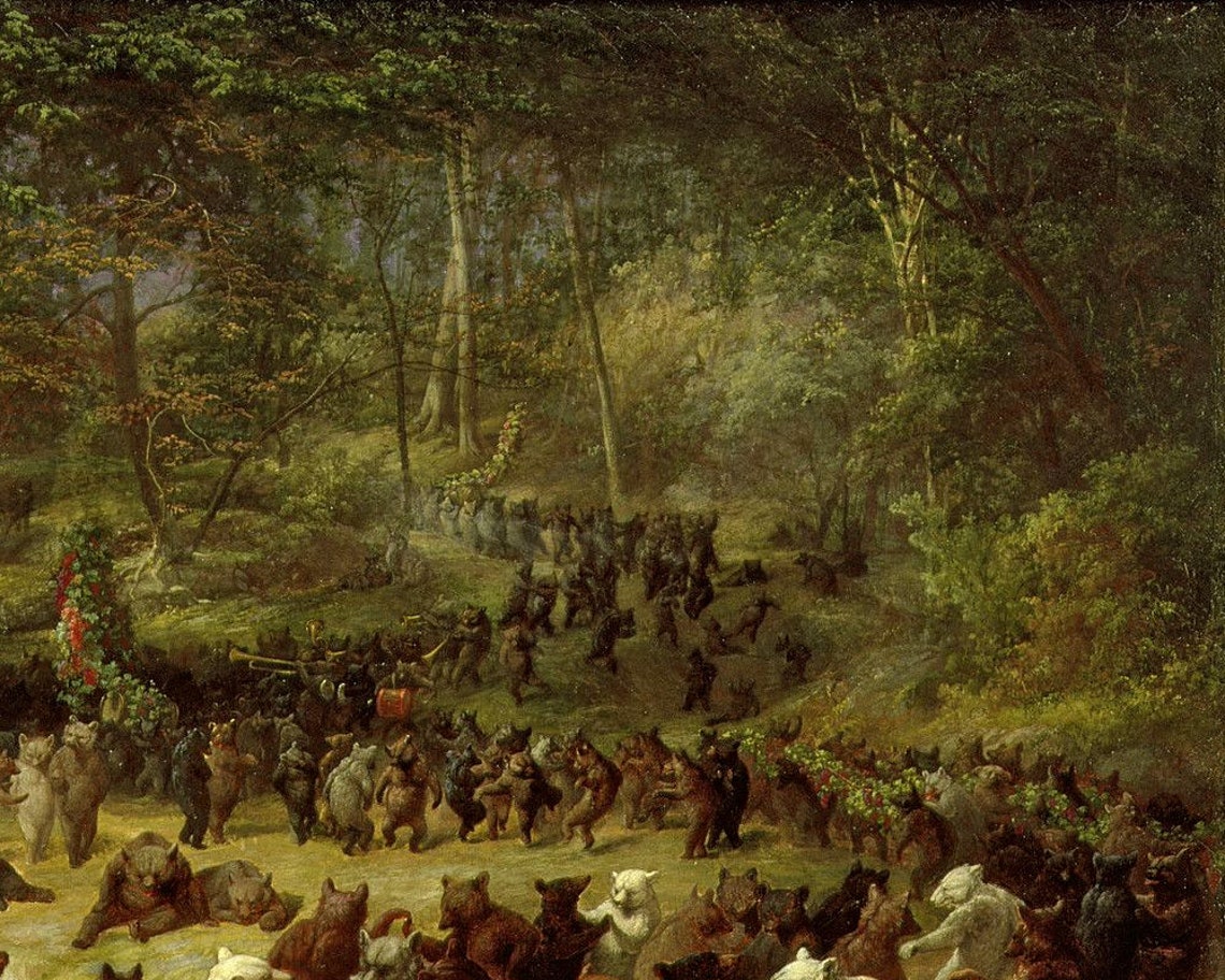 The Bear Dance Painting, William Holbrook Beard, Dancing Bears Art ...