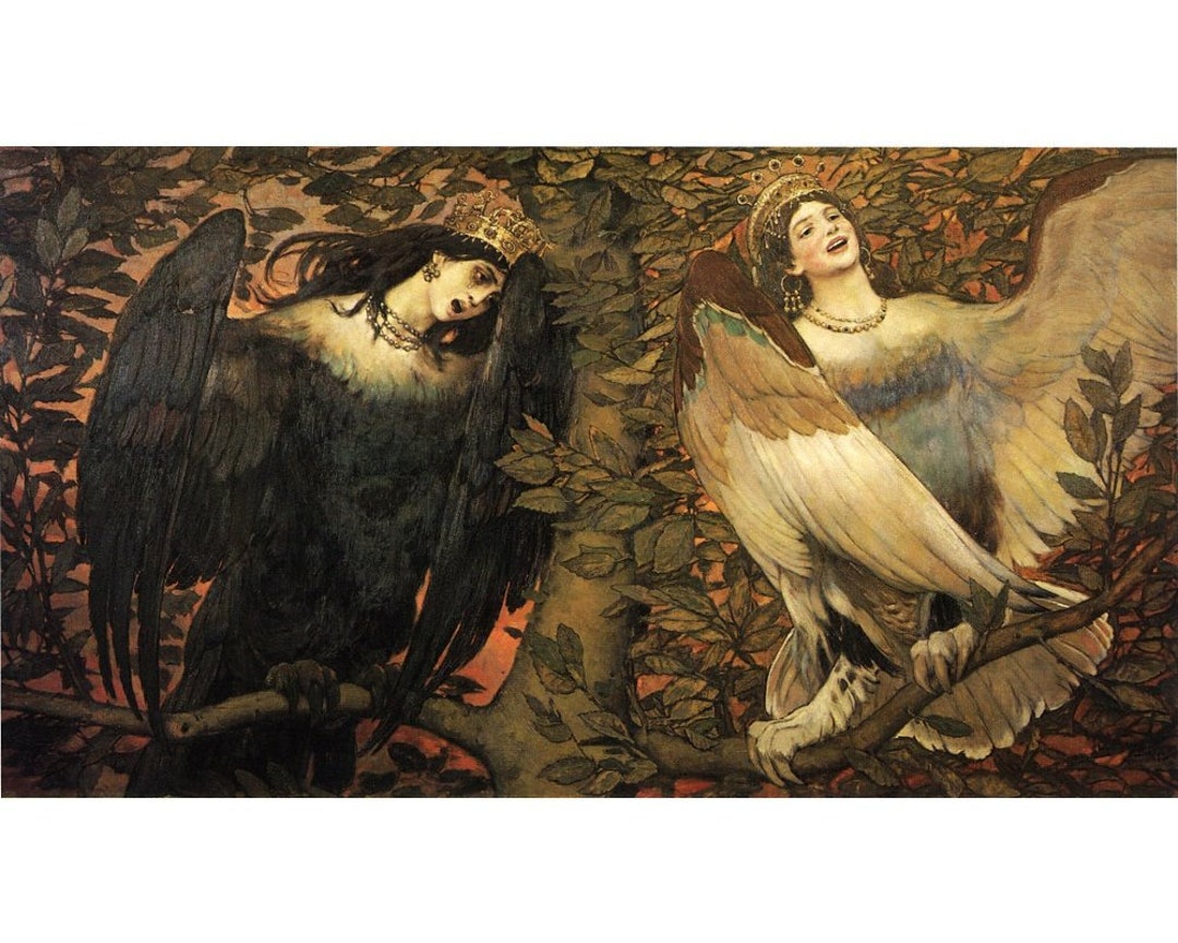 The Birds of Joy and Sorrow, Harpy Art Print, Mythical, Myth, Fantasy ...