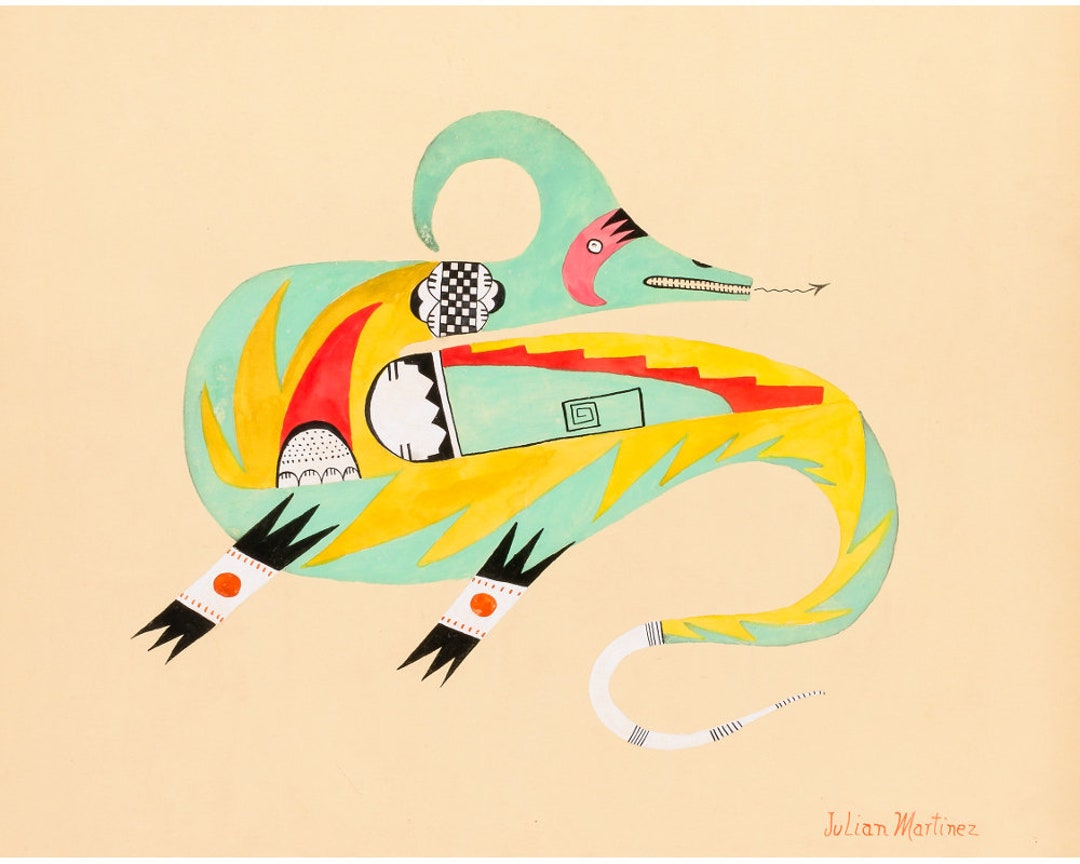Avanyu Native American Mythology Art Print, Julian Martinez ...