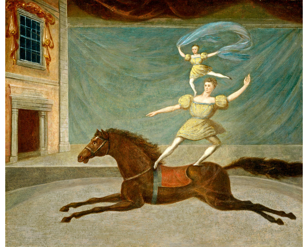 Circus Acrobats Art Print, Vintage Horse Wall Art, Mounted Acrobat ...
