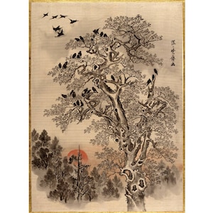Tree Art Print Antique Asian Art Japanese Wall Art Japanese - Etsy