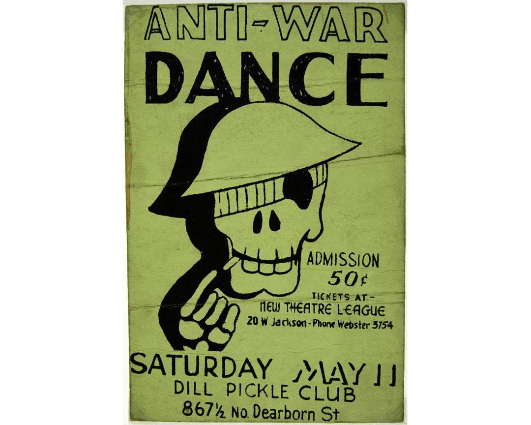 Vintage Anti-war Poster, Antique American Political Art Print, World ...