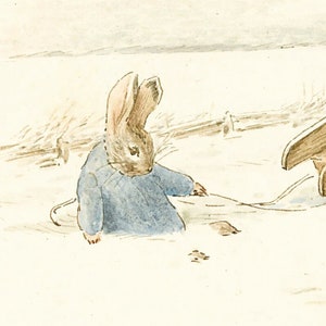 Peter Rabbit Illustration, Beatrix Potter Art Print, Storybook Wall Art ...