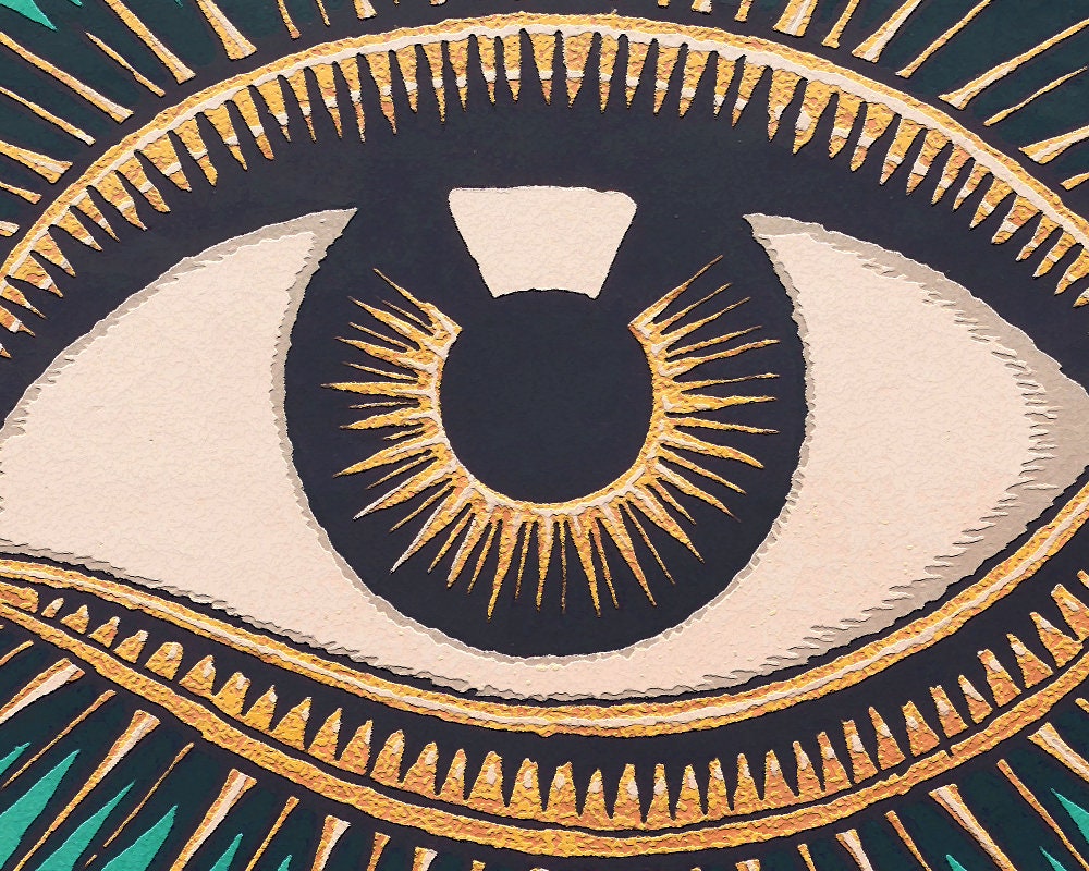 All Seeing Eye Art Print Stars Wall Art Celestial Decor Eye | Etsy