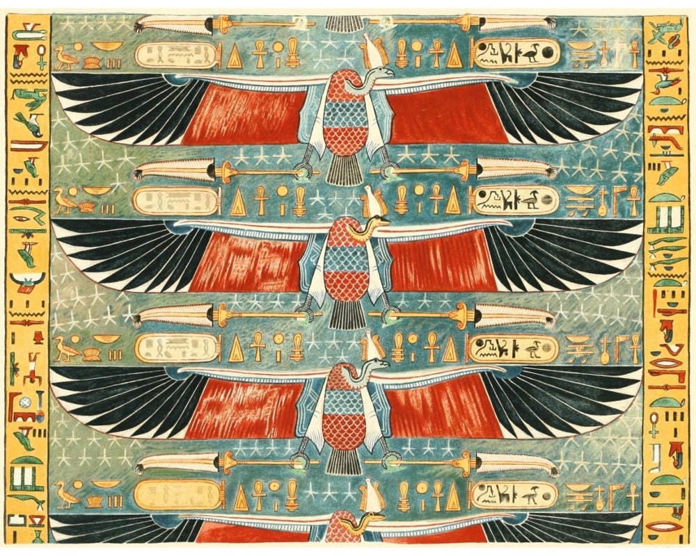 Nekhbet Art Print, Ancient Egyptian Vulture God, Egypt Goddess ...