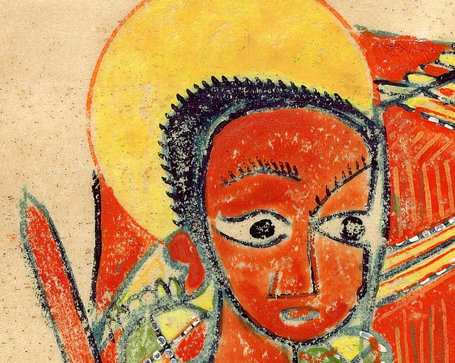 African Virgin Mary Art Print, Black Madonna Painting, Ethiopian Gunda ...