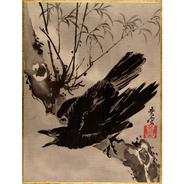 Crow Painting - Etsy