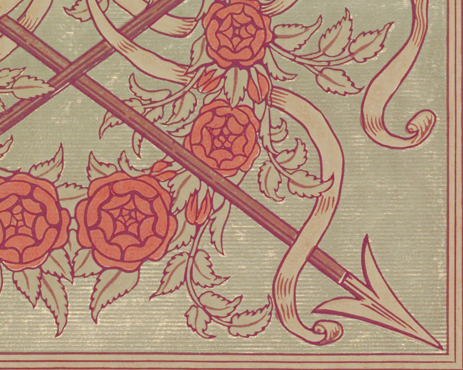 Vintage Arrows Art Print, Antique Walter Crane Art Nouveau Design, Two ...