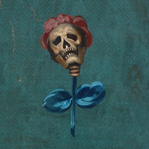La Mort En Rose, Memento Mori Art Print, Skull Flower Painting ...