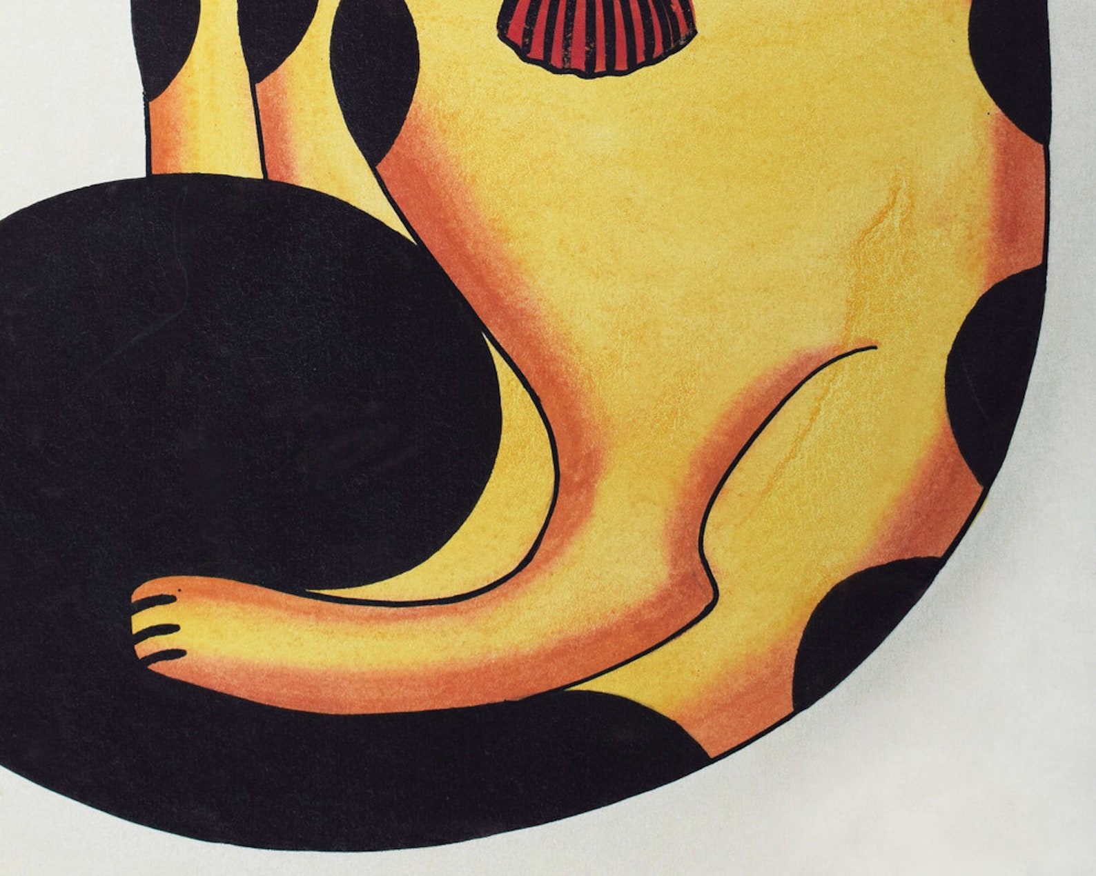 Kalighat Painting, Cat With Fish in Its Mouth, Antique Indian Folk Art ...