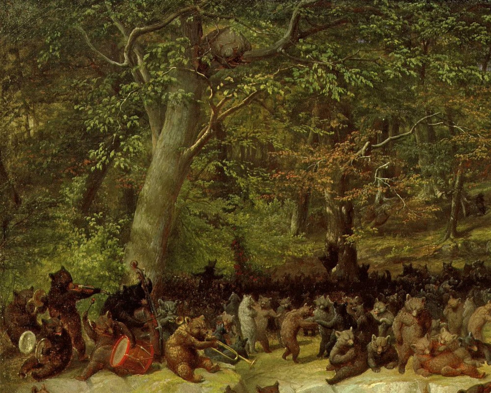 The Bear Dance Painting, William Holbrook Beard, Dancing Bears Art ...