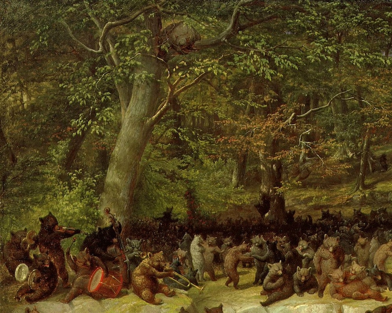 The Bear Dance Painting, William Holbrook Beard, Dancing Bears Art ...