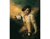 Boy and Rabbit Art Print, Henry Raeburn, Antique Rabbit Oil Painting ...