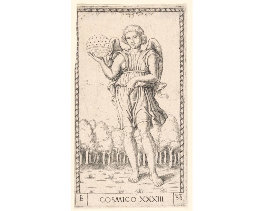Tarocchi Card Art Print, Cosmico, Cosmos Art Print, Cosmology Art Print ...