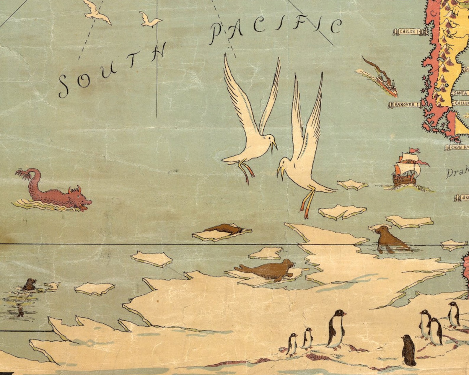 Pictorial World Map With Animals Mercator Map of the World - Etsy