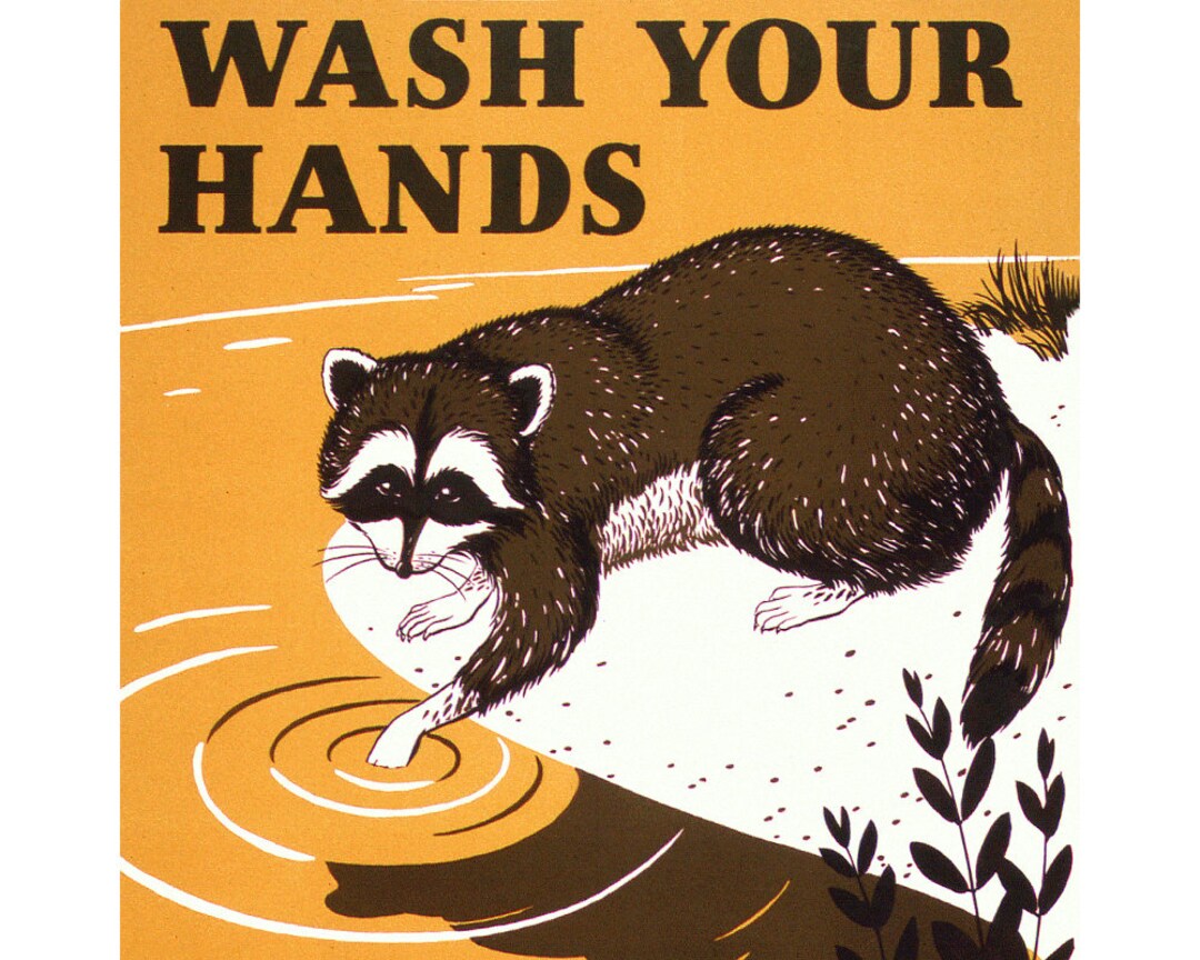 Vintage Wash Your Hands Sign, Retro Bathroom Art Print, Kitchen Wall ...
