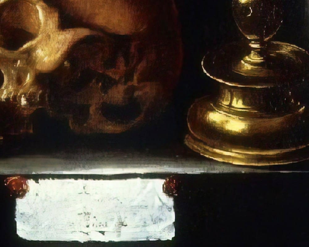 Vanitas With Owl Painting Memento Mori Art Print Vintage Owl - Etsy