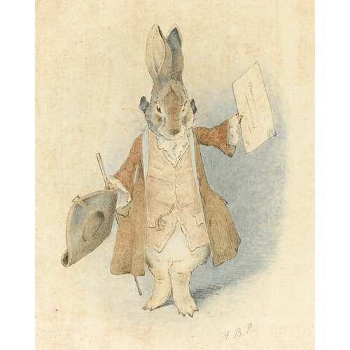 Beatrix Potter Art Print A Rabbit's Tea Party Storybook - Etsy