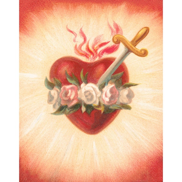 Vintage Immaculate Mary Painting - Etsy