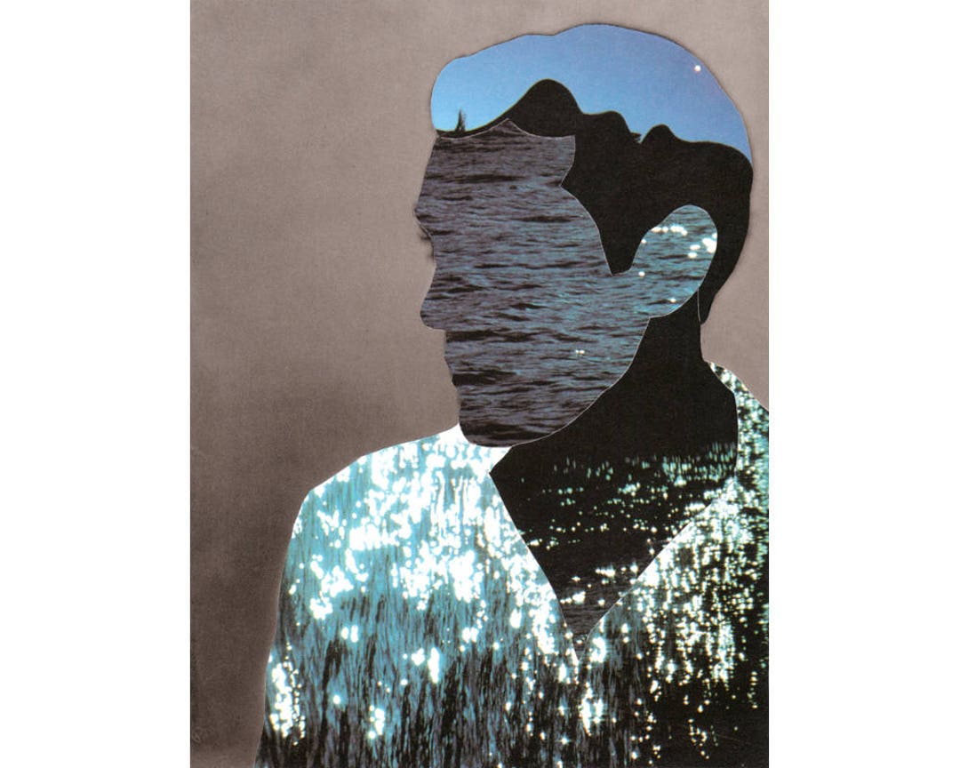 Sea of Heartbreak, Surreal Portrait, Love Art Print, Contemporary ...