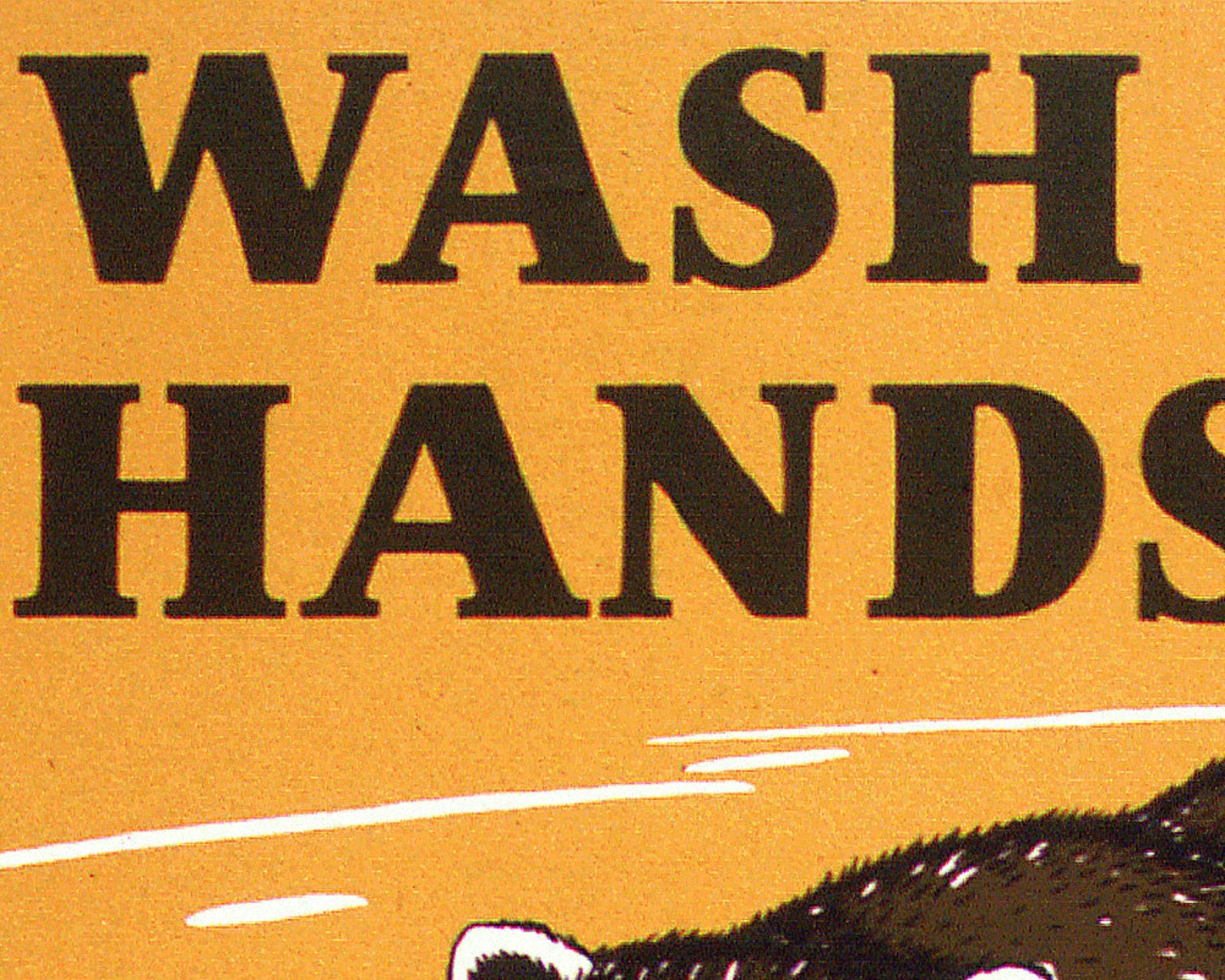 Vintage Wash Your Hands Sign, Retro Bathroom Art Print, Kitchen Wall ...