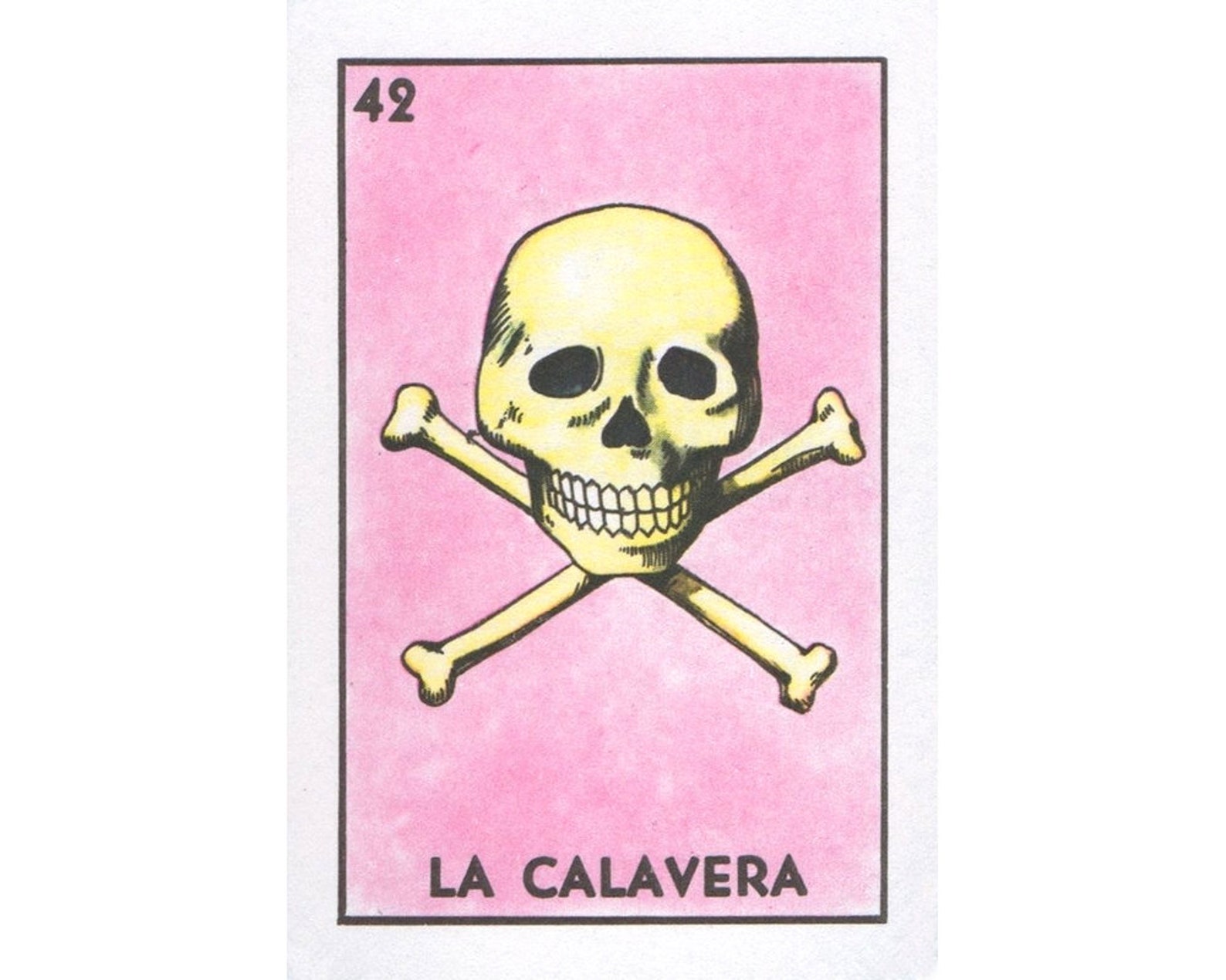 Loteria La Calavera Art Print, Vintage Mexican Skeleton Wall Art, Skull ...