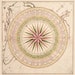 Antique Compass Rose Map Art Print, Vintage Map Wall Art, Maritime ...